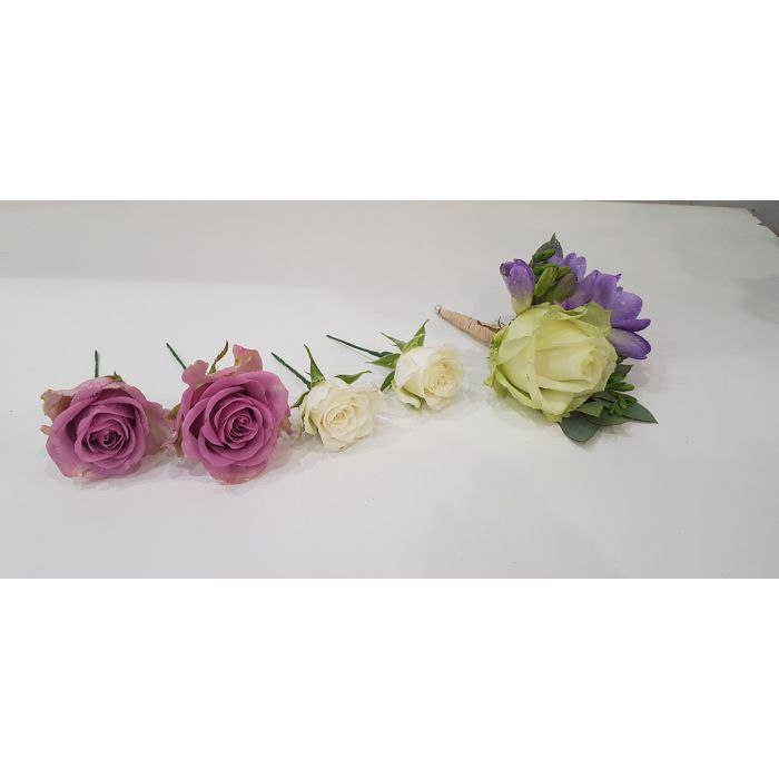 freesia buttonholes
